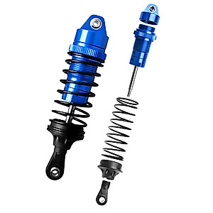 Hobbyfire Shocks Aluminum Threaded Absorber Damper Upgrades Parts Accessories for 1/10 Traxxas Rustler 4X4 VXL Stampede 4X4 Hoss 4X4 Replace 5862 (Navy Blue)
