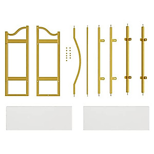 DR.IRON Gold Wall Bathroom Shelves with Towel Holder,Floating Bathroom Shelves Towel Rack for Bathroom Storage (2-Tier) (Gold Bracket & White Shelves)
