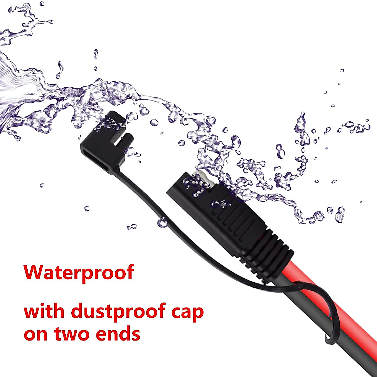 Billion wealth 14 AWG SAE Connector Splitter 2FT Y Splitter 1 to 4 SAE Extension Cable Brass DC Power Automotive Adapter Quick Disconnect Connector Compatible with Solar Connection and Transfer