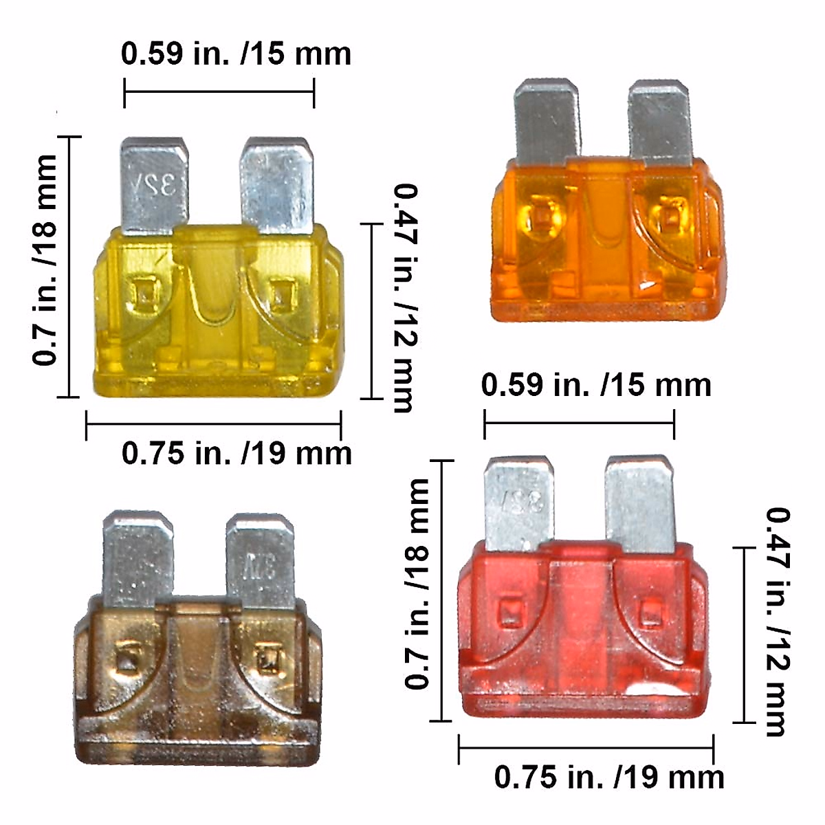 AYAOQIANG 528 pcs Assorted Standard Auto Car Truck Blade Fuses Assortment - 2A 3A 5A 7.5A 10A 15A 20A 25A 30A 35A 40A-ATC/APR/ATO+ATM Boat Automotive Replacement Fuses Kit