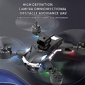 LNATOVI 2023 New FPV Camera Drone - Gesture Control & User-Friendly for Beginner & Multifunctional & Unlimited Enjoyment & Cool Light (BK)