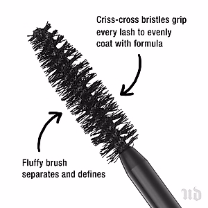 Urban Decay Perversion Volumizing Mascara, Black Lengthening Mascara, Buildable Lash Volume & Length, Longwear, Non-waterproof, Clump-free Lash Lift, Cruelty-free, Paraben-free, 0.4 fl oz