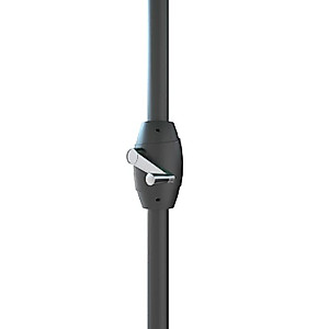 Midtown Umbrellas The Lean 9 Feet Outdoor Umbrella With Terylast Terracotta (Dark Orange) Polyester Fabric - Auto-Tilt Aluminum Frame Patio Umbrella For Deck, Garden, Pool - Black Pole