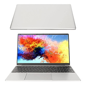 15.6Inch Laptop, 2K Resolution IPS Screen LPDDR4 16GB RAM 1TB SSD Fingerprint Unlock Keyboard Backlight, PC Laptop for Windows 11