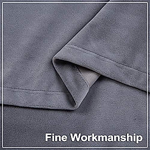 Haperlare Grey Kitchen Window Curtains, Heavy-Duty Privacy Enhancing Heat Blocking Velvet Bathroom Window Curtain Luxury Half Window Kitchen Cafe Curtains, 26" W x 24" L, Set of 2