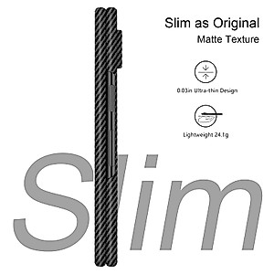 kaisenkec Slim & Thin Case Compatible with Google Pixel Fold, 100% Carbon Fiber Cover for Pixel Fold 7.6" 5G, Matte Black