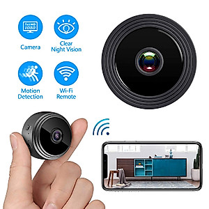 WOHAOK Mini Hidden Cameras, Wireless WiFi Camera HD 1080P Home Security, Surveillance with Audio and Video Live Feed, Covert Baby Nanny Cam, Tiny Smart Cameras with Night Vision and Motion Detection