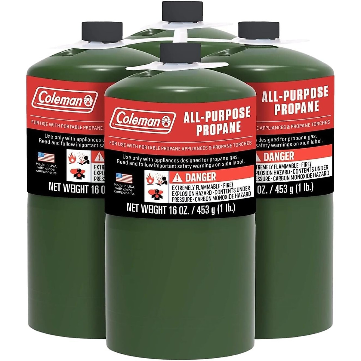 Evergreen Farm and Garden Coleman Propane Replacement Fuel Cylinders 16 oz Camping Fuel Bundled (6 Pack)