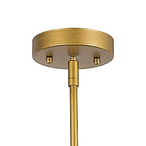 LOG BARN Gold Chandelier, Brass Chandelier for Dining Room, Gold Light Fixtures for Sitting Room, Bedroom, 6-Light, 22.5” Dia