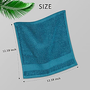 Wash Clothes for Bathroom - Cotton Face Towels Washcloths Bulk for Men or Women, 12 Pack Ultra Soft Bath Towels Set, Absorbent Hotel-Spa-Kitchen Multi-Purpose Face Cloth, Bath Wash Rags