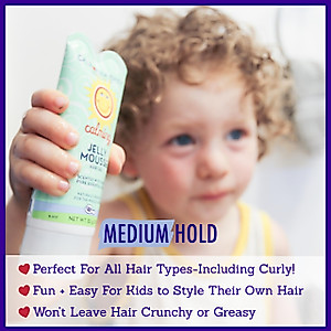 California Baby Calming Jelly Mousse Hair Gel | 100% Plant-Based (USDA Certified) | Kids Hair Gel | Medium-Hold | Lavender Scent | Allergy Friendly | Non-Sticky Baby Hair Gel | 82 g / 2.9 oz.