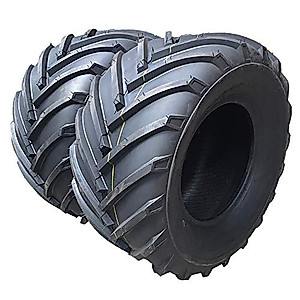 TRIBLE SIX set of 2 Tubeless 20x10.00-8 4PR Load Range B Turf Tires for Lawn Garden Mower 20-10-8 Turf Bias LRB For Garden Lawn Mower Tractor Golf Cart Tires 2010-8