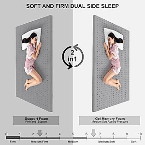 Maxzzz 4 Inch Mattress Topper King Size, Firm Memory Foam Bed Mattress Topper, Ventilated Mattress Pad CertiPUR-US Certified Plush 80’’×76’’×4’’