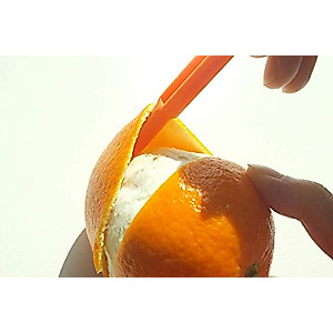 Minjie 2 pcs orange peeler tool Citrus Peeler in Bright Orange Color - Replaces Tupperware Peeler Bright Orange
