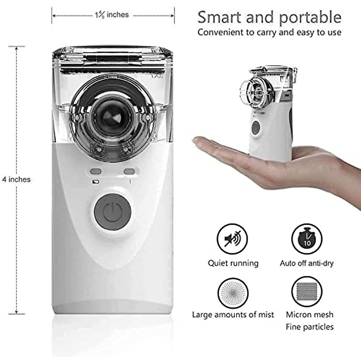 Portable Handheld Nebulizer Machine for Kids & Adults, Home Use
