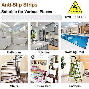 V-TOP 6 Pack Toothbrush Covers + 30 PCS Non Slip Bathtub Stickers