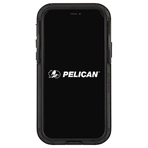 Pelican Shield Case for iPhone 12 Mini - Kevlar Series Rugged Protection, Wireless Charging Compatible, 3X Military Grade Drop Protection, Shockproof - Includes Belt Clip Holster/Stand - Black