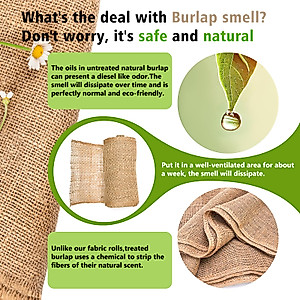 40" x 15 Feet Burlap Fabric Tree Wrap Roll Gardening Natural Burlap Fabric, Burlap Jute Fabric Blanket for Crafts Wedding Table Center Pieces Decoration Rustic Party Décor