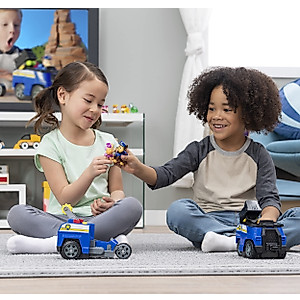 Paw Patrol, Chase Split-Second 2-in-1 Transforming Police Cruiser Vehicle with 2 Collectible Figures