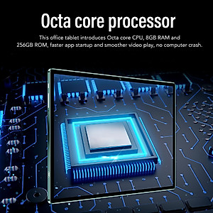 10.1 Inch Tablet, Tablet for Android 12, 8GB+256GB, Octa Core CPU, 8MP+16MP Dual Camera, FHD Display, BT 5.0, 2.4G WiFi, 4G LTE 7000mAh Office Tablet (US Plug)