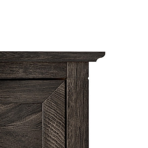 Bush Furniture Key West 2 Drawer Lateral File Cabinet in Dark Gray Hickory | Document Storage for Home Office | Accent Chest with Drawers