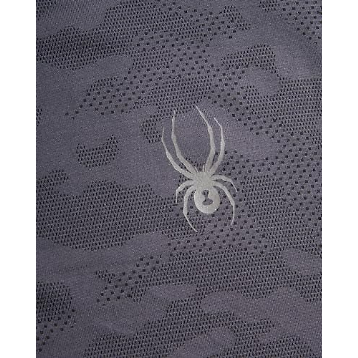 Spyder Men's Active Shirt - Camo Long Sleeve Performance Workout Training Shirt - Lightweight Workout Shirt for Men (S-XL), Size Large, Burnt Charcoal