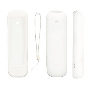 kwmobile Case Compatible with Roku Ultra Remote 2022 Case - Soft Silicone Cover for Remote Control - White