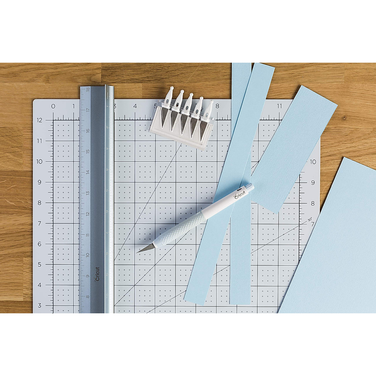 Cricut Self Healing Cutting Mat - Cricut Mat for use with Cricut TrueControl Knife, Rotary Cutter, Craft Knife, Xacto Knife - 12" x 12" [Blue]