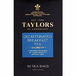 Taylors of Harrogate Decaffeinated Breakfast, 50 Teabags