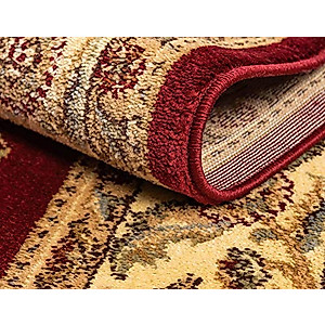 Unique Loom Voyage Collection Traditional Oriental Classic Intricate Design Area Rug (3' 3 x 5' 3 Rectangular, Red/Tan)