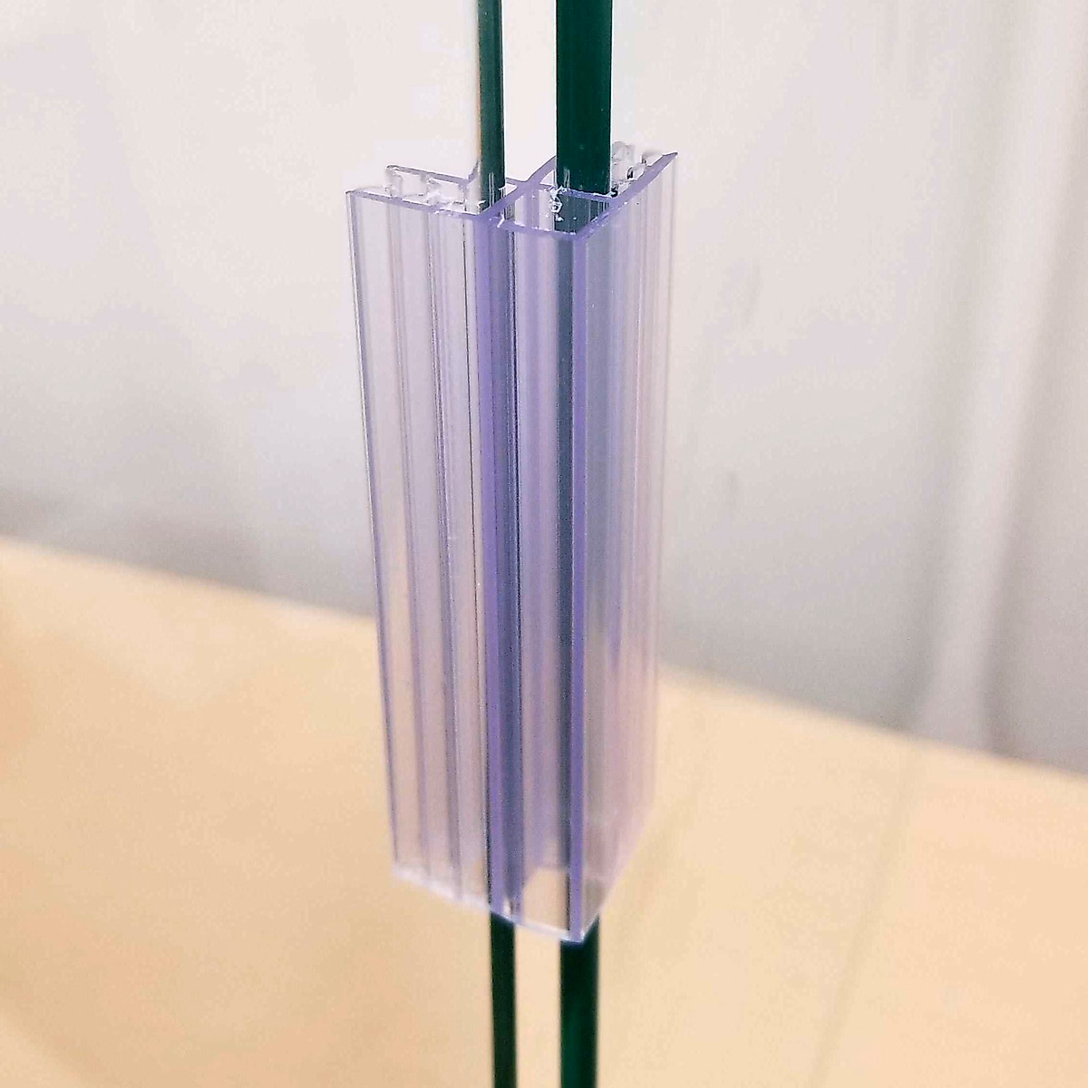 2 Way Sneeze Guard Holder™ Corner Connectors for Plexiglass, Acrylic Sheets & Airborne Droplet Barrier Panels up to 1/4" Thick, 10 Pack