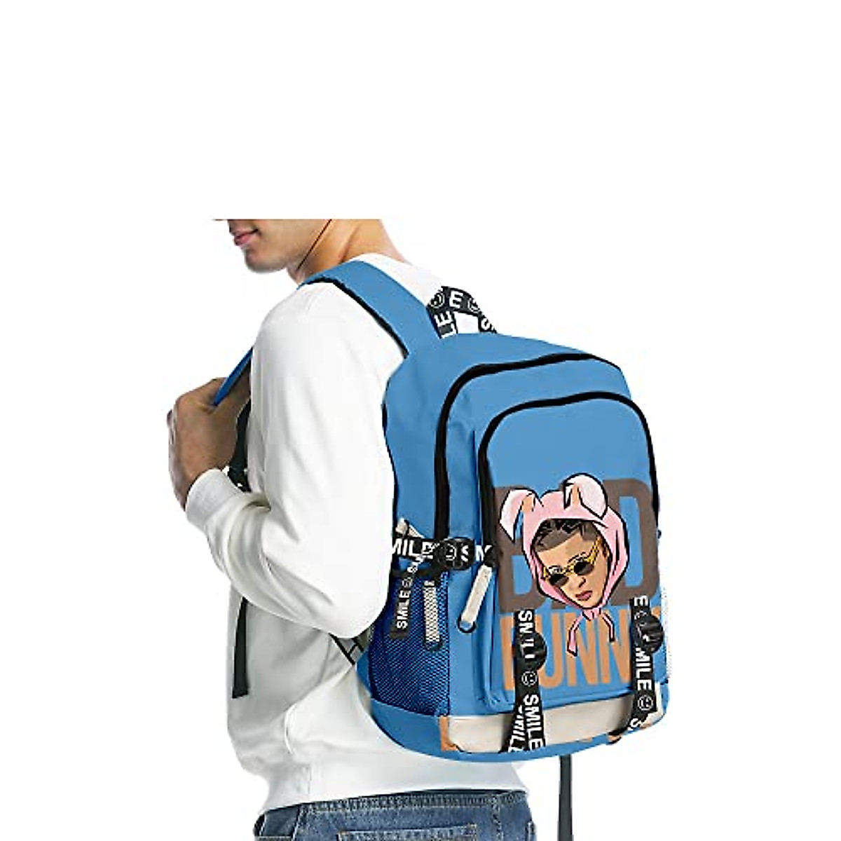 Zakely Un Verano Sin Ti Backpack Bunny Fans Backpack Travel Shoulder Backpack Cosplay Backpack for Men Women