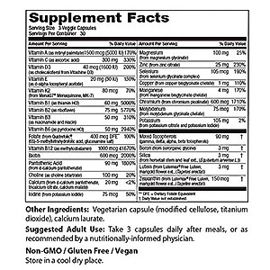Doctor's Best Multi-Vitamin, Formulation Fully Optimized for Absorption, Vitamins, Minerals, Antioxidants & Nutrients, Vegan, Gluten Free, 90 Veggie Caps