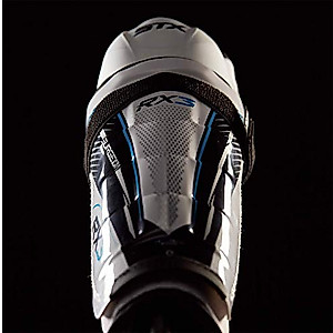 STX HP SG30 SR 14 WE/BE Ice Hockey Surgeon RX3 Shin Guards, 14", White/Blue, 14"