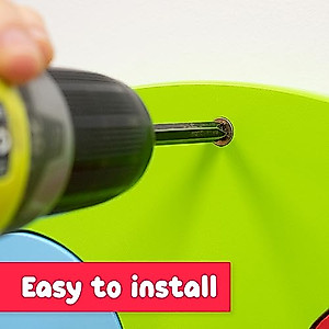 SPARK & WOW Caterpillar Activity Wall Panels - Ages 18m+ - Montessori Sensory Wall Toy - 8 Activities - Busy Board - Toddler Room Decor