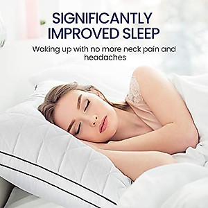 BedStory Bed Pillows for Sleeping - King Size Set of 2, Hotel Quality Soft & Comfortable Improve Sleep Quality, Luxury Pillows for Side, Stomach or Back Sleepers (19" x 34")