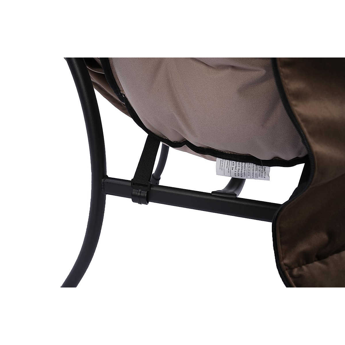 YOPTO Single Steel Frame Leisure Sofa-Chair with Armrests and A Side Pocket,Modern Cotton Fabric Lazy-Chair,Accent Contemporary Lounge Chair for Living Room Bedroom,Brown