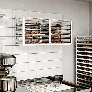 AmGood Wall Mounted Sheet/Bun Pan Rack - 40" x 13" x 18". Fits 10 Half Size Pans. NSF