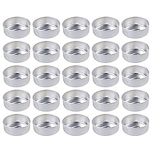 Artibetter 500pcs Aluminum Tea Light Tins Cups Tea Light Empty Cases Containers for Candle Making Supplies (Silver)