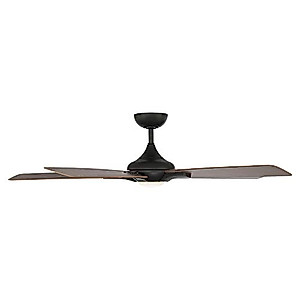 Mykonos Smart Indoor and Outdoor 5-Blade Ceiling Fan 60in Bronze/Dark Walnut with 3500K LED Light Kit and Remote Control works with Alexa, Google Assistant, Samsung Things, and iOS or Android App