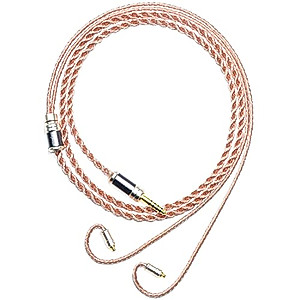 FSIjiangyi 19 Core OFC Copper Braid Earphone Cable IE200 Cable IE300 Cable for Sennheiser IE200 IE300 IE600 IE900 Replacement Cable (3.5mm Plug)
