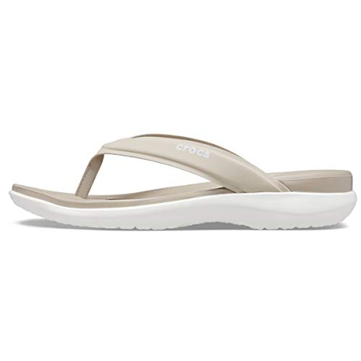 Crocs Capri V Sporty Flip Flops | Sandals for Women, Cobblestone, 11