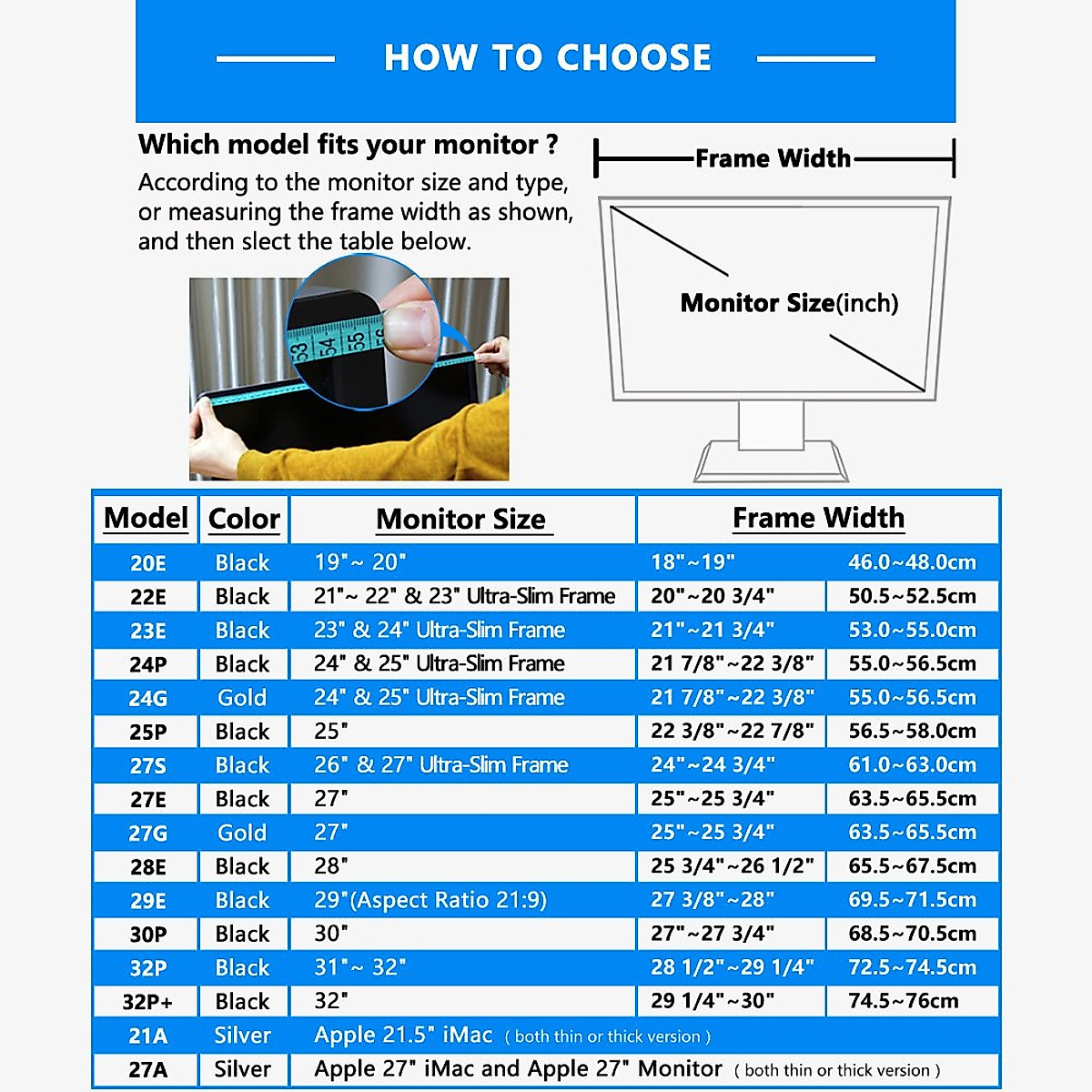 iLooker-27S 27 inch Ultr-Slim Frame LCD LED Video Monitor Hood Sunshade Sunhood for Dell HP Viewsonic Philips Samsung LG EIZO NEC ASUS ACER BENQ AOC Lenovo, Fits Monitor Frame Width 610-630mm