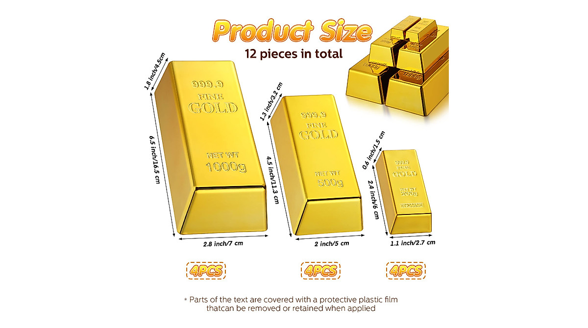 Pirate Gold Coins & Fake Bars: Party Props & Decorations