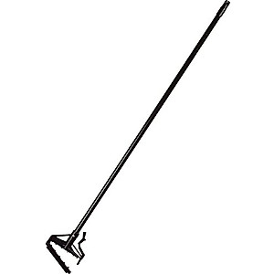 SPARTA 36959500 Quik-Release Metal Mop Handle, Vinyl Coated Handle For Cleaning, 60 Inches, Black