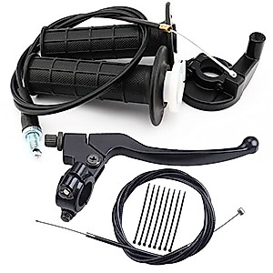 Left Right Handle &Left Brake Lever &Brake Cable &Throttle Cable And Throttle Clamp Cable Brake Lever Kit Fit For Pit Dirt Motor Bike Mini Bike XR100 CRF70 CRF80 - Mb165 Mb200 196cc 200cc 5.5hp 6.5hp