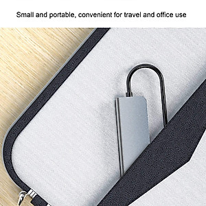 Docking Station Adapter, Type‑C Hub Adapter, 11x3x1cm for Computer Accessory Hard Disk Trans‑Flash Card Travel Use U Disk Memory Card Mouse Key