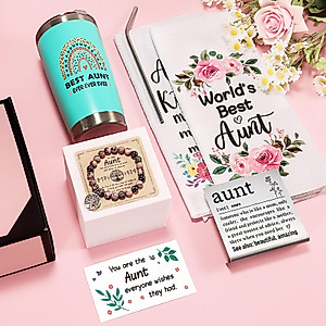 BuiltFit Aunt Gifts Aunt Birthday Gift from Niece - Birthday Gifts for Aunts from Nephew, Christmas Gifts for Aunts, Mothers Day Gift for Aunt, Auntie, Best Aunt Ever Wine Glass Tumbler Gift Box