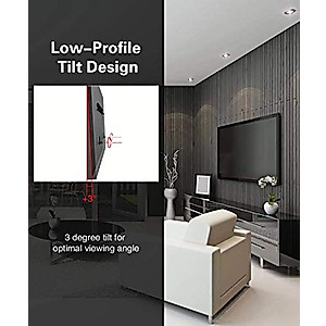 Mount Plus MP-NS400 No Stud Tilt TV Wall Mount | Quick Studless Install with No Drill | Low Profile for 22" to 55" TVs Up to 70LBS | Steel Frame Securely Anchors TV to Dry Wall (1 Pack)