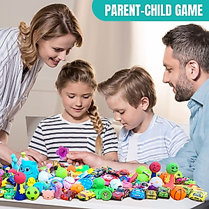 Party Favors for Kids, 64 Pcs Easter Small Toys Prizes Bulk, Easter Basket Goodie Bag Stuffers, Pinata Easter Egg Fillers, Treasure Box Toys for Classroom, Prize Box Birthday Gift Bag Student Rewards